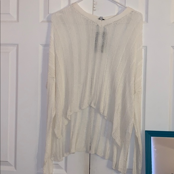 Fashion Nova | Tops | Catherine Sweater Sheer Net Shredded Distressed ...